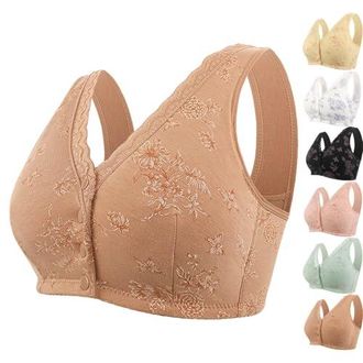 Generic Rivastyle Soutien-gorge Fiona avec fermeture à lavant, confortable et pratique à fermeture avant, café, 10XL