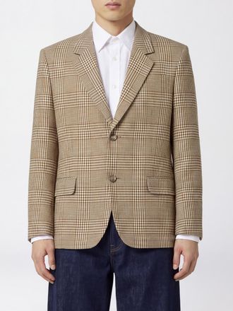 Ami Blazer droit en laine vierge &agrave; motif Prince de Galles