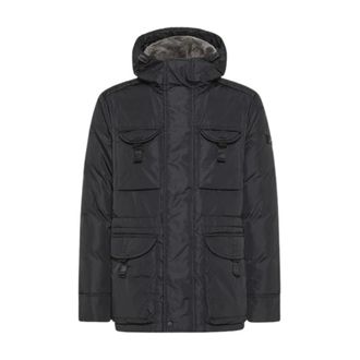 Peuterey Homme, Vestes, Bleu, Taille: 2XL &Eacute;l&eacute;gante Veste dHiver avec Capuche en Fausse Fourrure