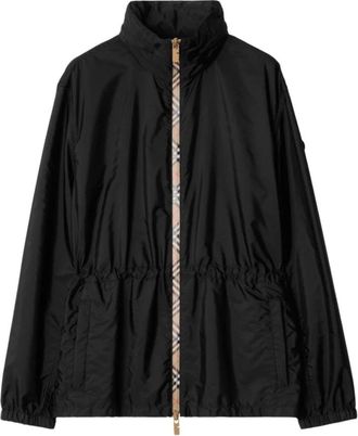 Burberry Schwarze Kapuzenjacke mit Rei&szlig;verschluss - - Jackets - Damen - Schwarzk - S