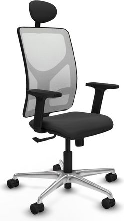 Piqueras y Crespo B&uuml;rostuhl aus Kunstleder, mit 2D-Armlehnen, h&ouml;henverstellbare Lendenwirbelst&uuml;tze und festes Kopfteil, ausgestattet mit 3 Positionen und Schneideschaum