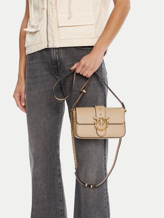 Pinko Handtasche Love One Mini Slouchy Fl PE 25 PLTT 104340 A0QO Beige