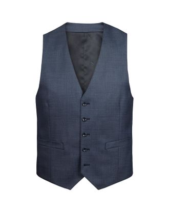 CHARLES TYRWHITT Ultimative Performance-Weste aus Sharkskin-Gewebe - Stahlblau