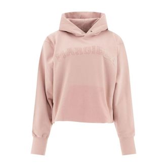 Maison Margiela Femme, Sweatshirts et sweats &agrave; capuche, Rose, Taille: 36 FR SweaT-shirt &agrave; capuche ample avec logo