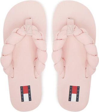 Tommy Jeans Zehentrenner Braided Thong Beach Sandal EN0EN02877 Rosa