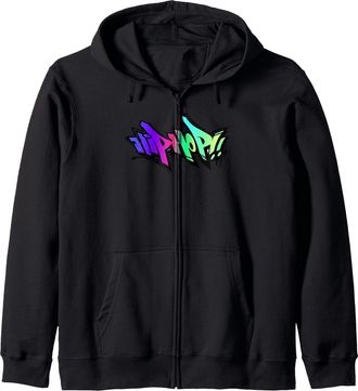 Hip Hop Watches Love Hip Hop. Rap. Musik, Musiker, cool, Regenbogen, bunt Kapuzenjacke