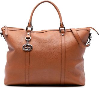 Gucci Hobo Bags - Leather GG Charm Satchel - Gr. unisize - in Braun - für Damen