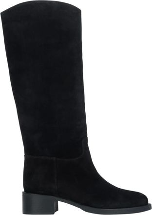 Estro & Luminara Femme, Chaussures, Noir, Taille: 38 EU Bottes hautes &agrave; talon bas