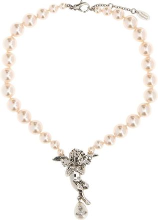 Vivienne Westwood Collier Perles Putti Large - Femme - Accessoires - Blanc - Taille: ONE Size