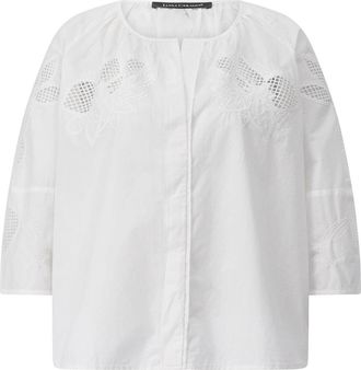 Luisa Cerano Oversized Bluse mit floralem Stick