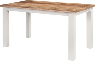 Maison Belfort home24 Esstisch 140 x 80cm Braun/Weiß/Braun/Weiß