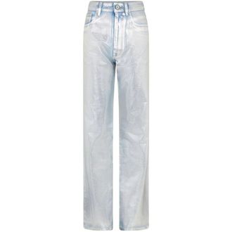 Paco Rabanne Metallic-Hose f&uuml;r einen gl&auml;nzenden Look - - Jeans - Damen - Grau - W28