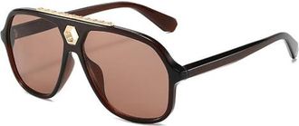 Generic Lunettes de soleil pour femmes rétro hommes lunettes de soleil vintage mode féminine nuances UV400, marron, taille unique 2026