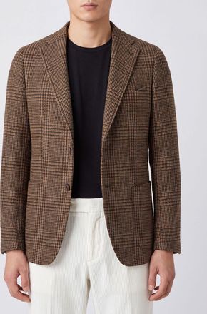 Tagliatore Einreiher-Blazer aus 100 % Kaschmir mit Prince-of-Wales-Muster