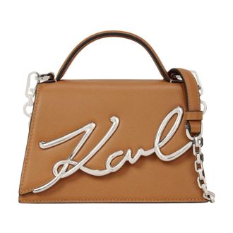 Karl Lagerfeld Schultertasche Essentials A1W30038 Braun - - Bags - Damen - Braun - ONE SIZE