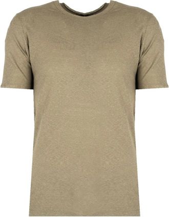Xagon Man T-shirt en lin - Homme - Tops - Beige - Taille: M