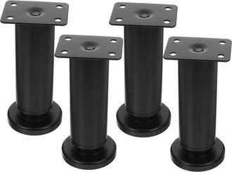 OSALADI 4 Stück Verstellbare Möbelbeine aus Robustem Material Stabile und wasserdichte Ersatzfüße für Sofa Bett Schrank und Tisch mit Großer Auflagefläche Ein