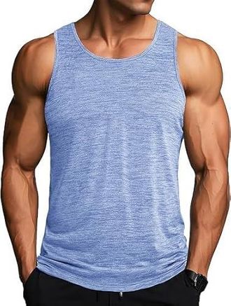 Magcomsen D&eacute;bardeur Homme Sport Tee Shirt sans Manche S&eacute;chage Rapide Respirant Marcel Homme Muscle Gym Gilets