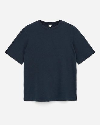 Arket Lockeres Boucl&eacute;-T-Shirt -Blau