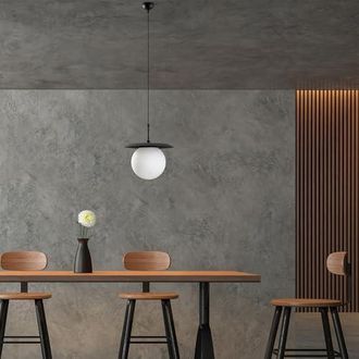 Opviq Elegant Black Chandelier, Metal Body, Adjustable Height 40-125 cm, &Oslash;30 cm, IP20 | Modern Design for Home & Office, E27 Socket, Bulb Not Included