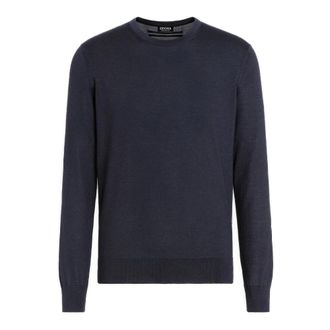 Ermenegildo Zegna Cashseta Light - - Knitwear - Herren - Blau - 3XL