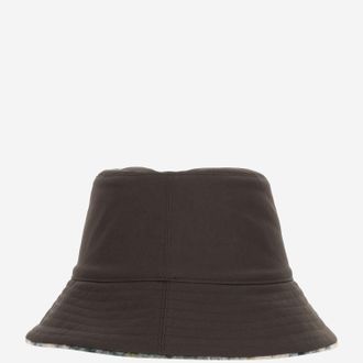 Burberry Womens Bucket Hat Reversible Fleece Green Wool