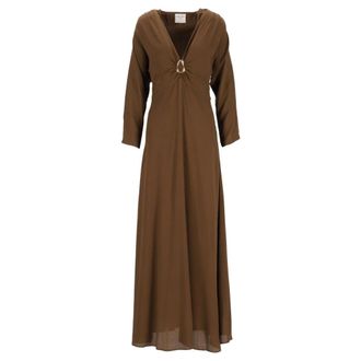 Forte_Forte Crepe Marocaine Kleid - - Dresses - Damen - Braun - S
