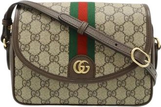 Gucci Pre-owned Ophidia GG Supreme Small Shoulder Bag - Femme - Pre-owned - Beige - Taille: ONE Size