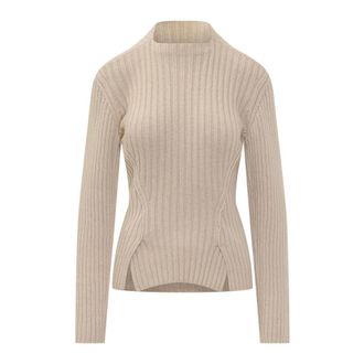 Victoria Beckham Rippstrick-Pullover - - Knitwear - Damen - Beige - S