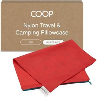 Coop Home Goods Reisekissenschutz aus Nylon, wasserdicht, mit Rei&szlig;verschluss, klein, waschbar (rot)