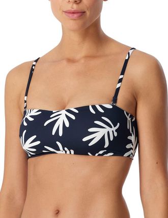 Schiesser Damen Bandeau Top Bikini, dunkelblau-gem, S