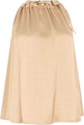 PESERICO Femme, Tops, Beige, Taille: 36 FR Chemisier sans manches en soie
