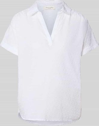 Christian Berg Regular Fit Bluse im Allover-Look mit V-Ausschnitt