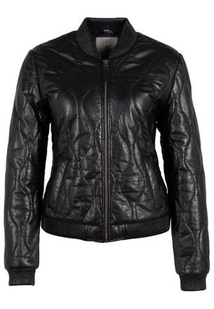 Mauritius Lederjacke GWMailisa mit typischen Bomberjacke Details, Wattierung, allover gesteppt