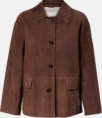 Max Mara Jacke Charme aus Veloursleder