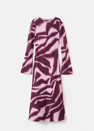 Mango Robe &eacute;vas&eacute;e imprim&eacute; animal lilas - Femme - XS - MANGO