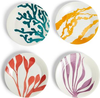 Royal Doulton Gro&szlig;e Teller, f&uuml;r den t&auml;glichen Gebrauch, 1815 hell, 24 cm, mehrfarbig, gemischtes Muster, 4 St&uuml;ck