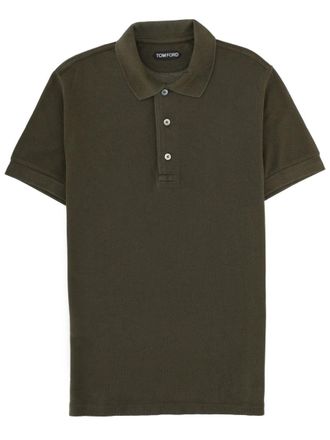 Tom Ford Lyocell and Cotton Blend Polo Shirt - Green
