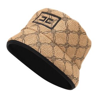 Elisabetta Franchi Femme, Accessoires, Beige, Taille: M Cl-10F-52E2 Bucket Hat