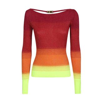 GCDS Gerippter Rundhalsausschnitt Lurex Pullover - - Knitwear - Damen - Mehrfarbig - L