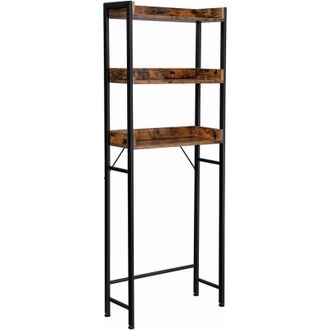 Vasagle Vasagle - tag&egrave;re wc, &agrave; 3 Niveaux, &Eacute;tag&egrave;re de Toilettes, &Eacute;tag&egrave;re de Salle de Bain, Peu encombrante, Facile &agrave; Monter, pour buanderie, Style Industriel