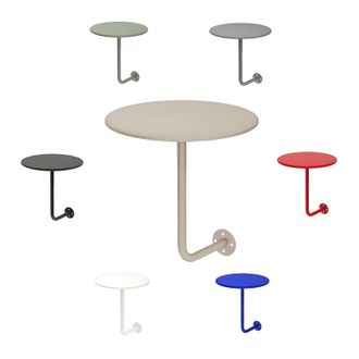 Generic Runder Bartisch Wandmontage, Schwebender Schreibtisch Bartisch L-F&ouml;rmiger Wandmontierter Cocktailtisch Beistelltisch Kaffeetisch f&uuml;r Caf&eacute; Bistrotisch 