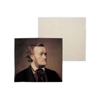 Fabulous Unter Glas aus Leinen - Richard Wagner Deutscher Komponist Portrait Painting - 1 Einheit (100 x 100 mm)