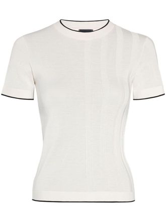Jacquemus haut Le Tshirt Tricot - Blanc