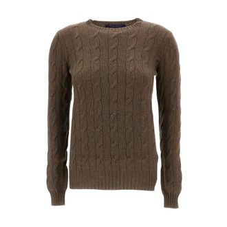 Ralph Lauren Pull en cachemire torsad&eacute; - Femme - Pulls - Brun - Taille: 42 FR