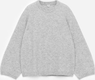 Arket Pullover Aus Alpakawolle Und Wolle -Grau