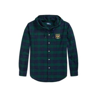 Polo Ralph Lauren Chemise écossaise à capuche avec écusson Laurel