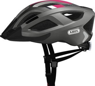 ABUS Stadthelm Aduro 2.0 - Allround-Fahrradhelm mit Licht - in sportivem Design f&uuml;r den Stadtverkehr - f&uuml;r Damen und Herren - Grau, Gr&ouml;&szlig;e M