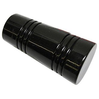 Gardinia Endknöpfe für Gardinenstangen, 2 x Endstück Apollo, Serie Chicago, Metall, Schwarz, Durchmesser 20 mm, 31041