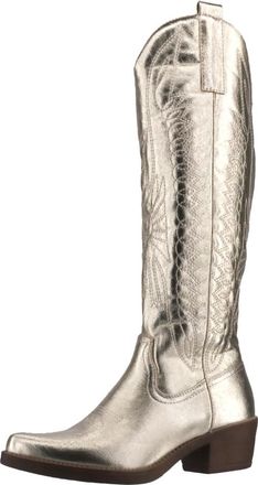 Elara Damen Stiefel Cowboy Boots Chunkyrayan F1225 Gold PU-37